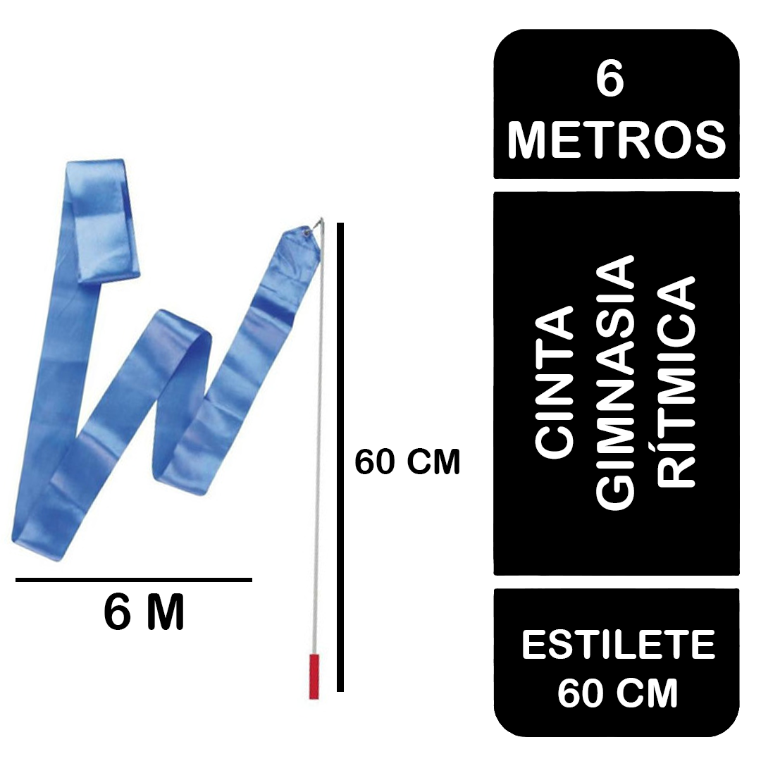 Lazo Cinta gimnasia rítmica 6 Metros + Estilete – mundodeporte